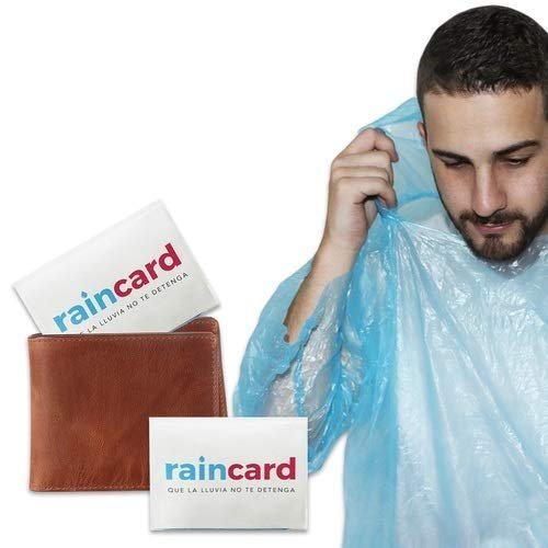 Disposable Rain Coat Rain Card | Compact Emergency Rainwear for Travel ...