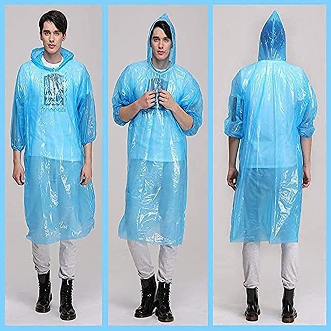Disposable Rain Coat Rain Card | Compact Emergency Rainwear for Travel ...